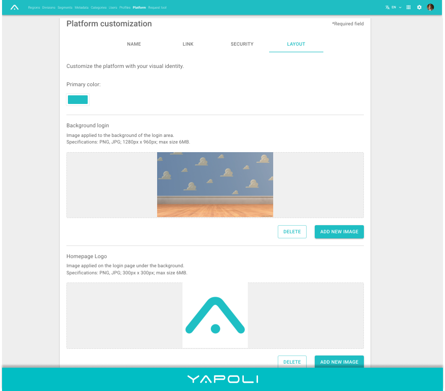 How to change the Platform customization logos? – Yapoli help center